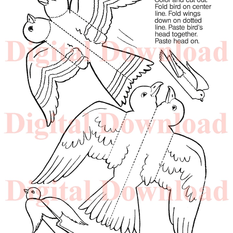 Flying Bird Mobile - Etsy