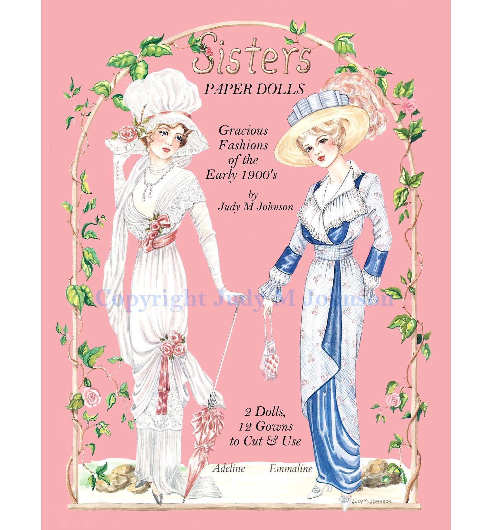 SISTERS, Paper Dolls of Early 1900s by Judy M Johnson, Reprint of 1991 ...