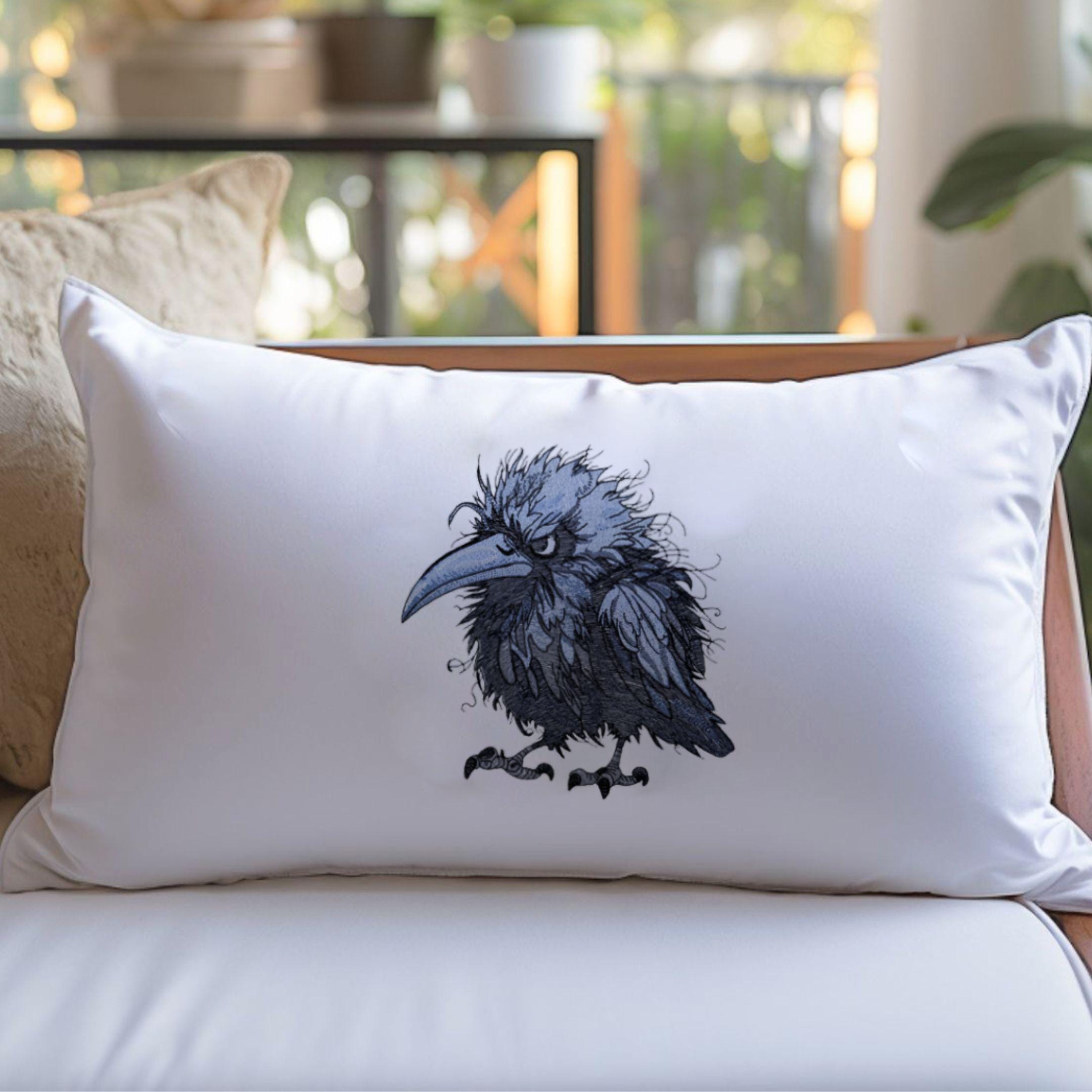 Angry Baby Raven Embroidery Design, Fledgling Crow Machine Embroidery ...