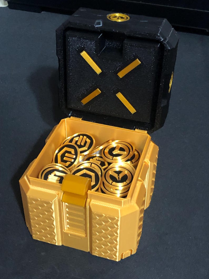 Overwatch Loot Box Pop-up Light-up Coins & Opening Hinged Lid - Etsy