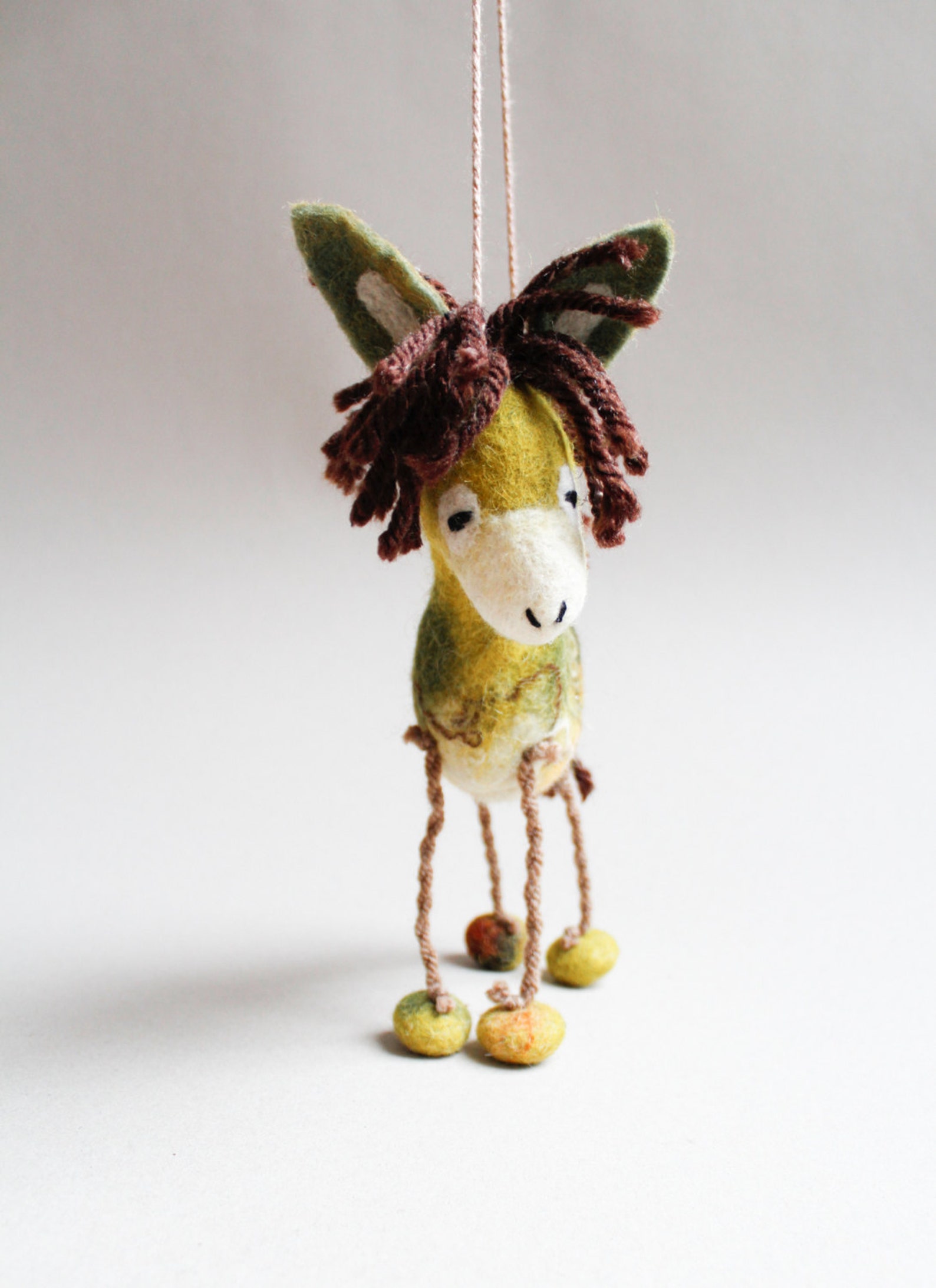 Feodor Felt Donkey. Art Toy. Felted toy Marionette | Etsy
