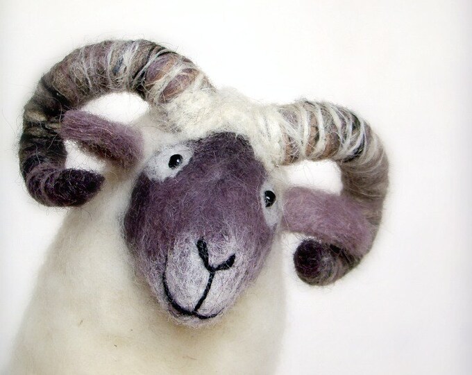 Nataniel - Felt Ram. Art Marionette. Handmade Puppet. Felted Stuffed ...