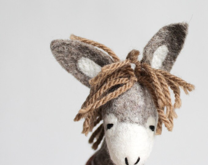 William Felt Donkey. Art Toy. Felted Stuffed Marionette Puppet Handmade ...