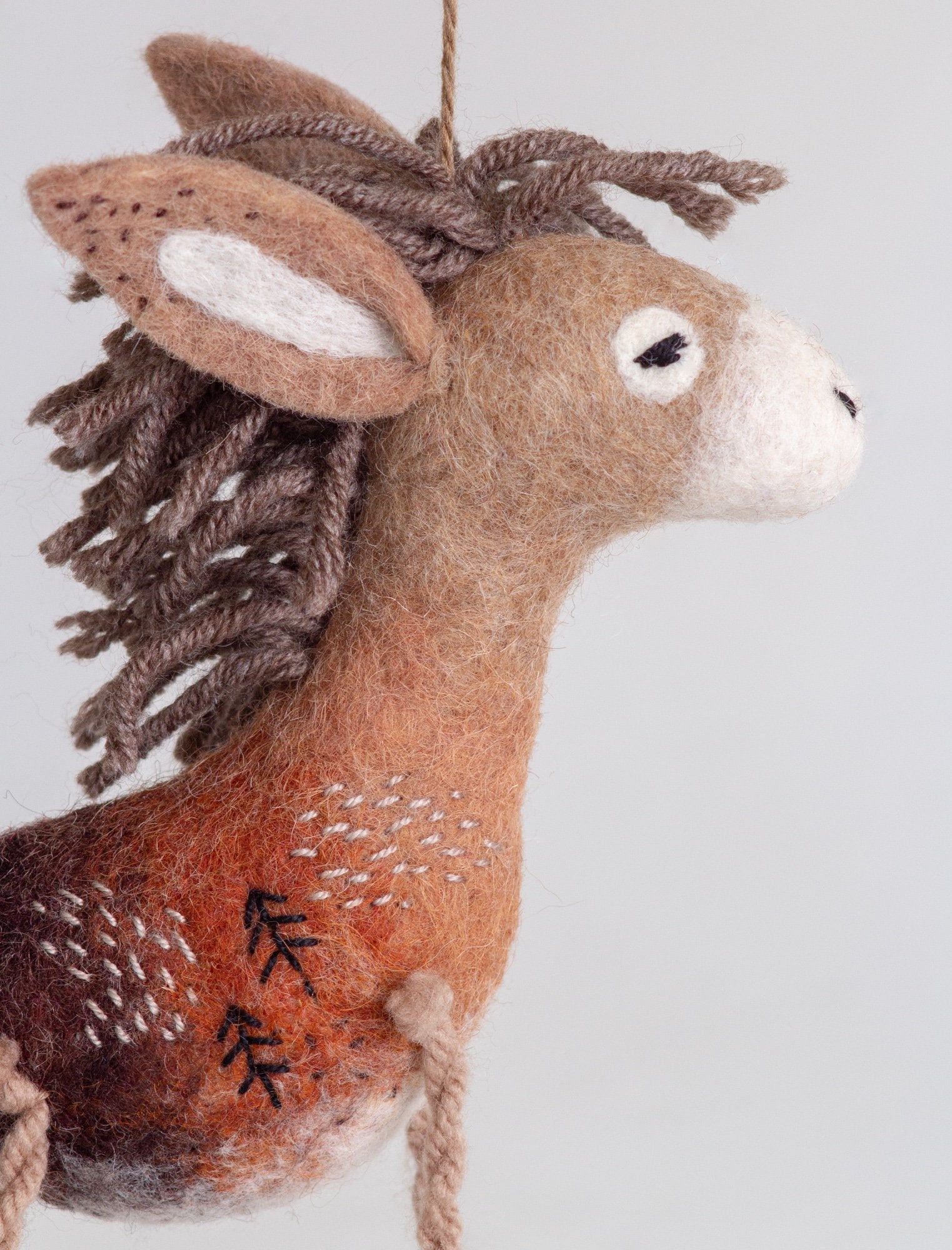 Felt Donkey Runner Felt Toy Handmade Felt animals Puppet | Etsy