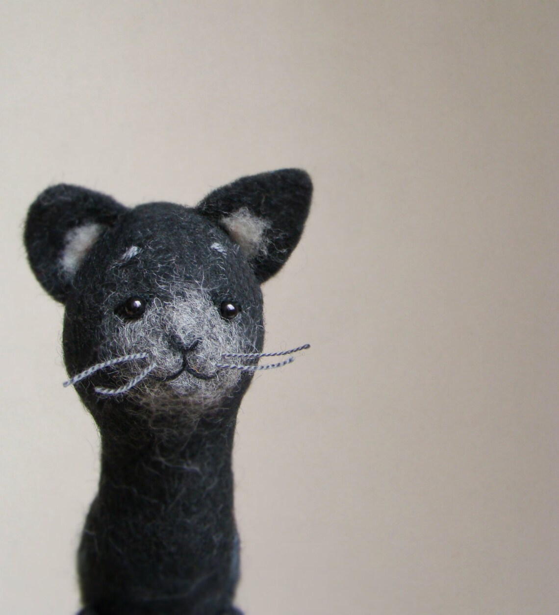 Felt Cat Felix. Art Puppet Felted Toy Halloween Gift - Etsy Canada