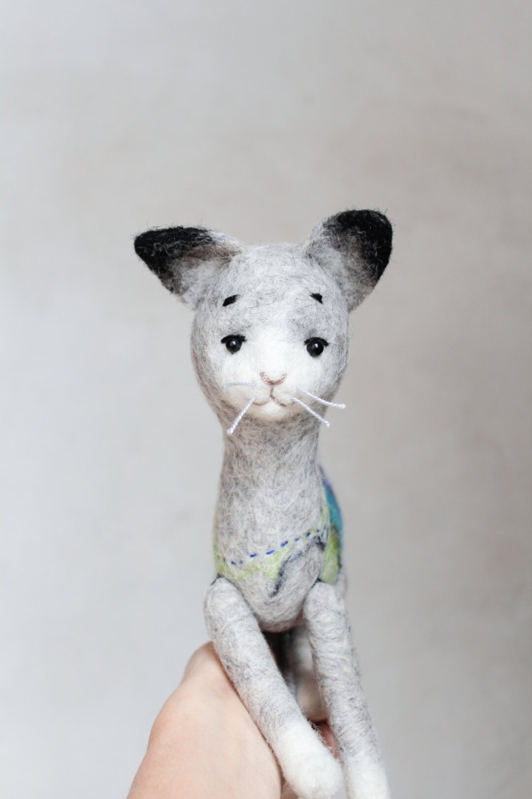 Marcell - Felt Cat. Art Puppet, Felted Toy, Stuffed Toy, Felt Animal ...