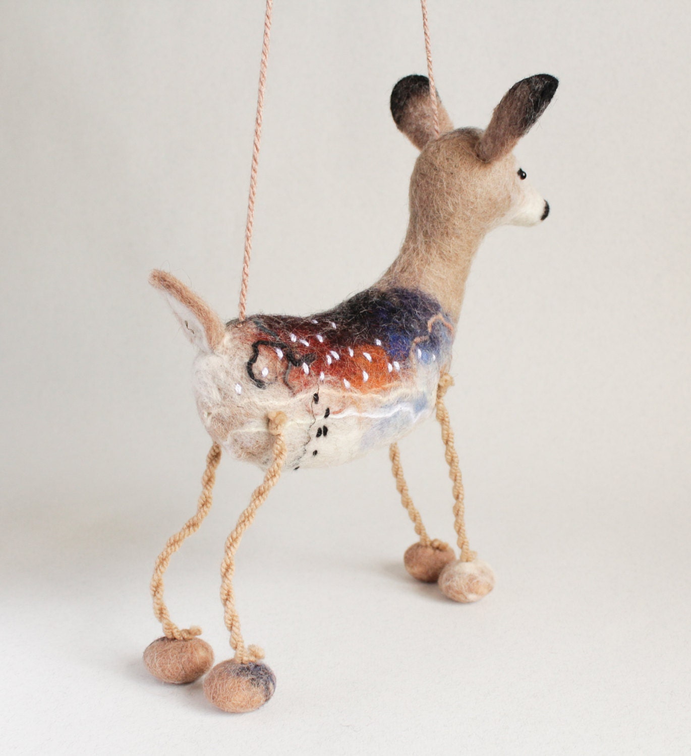 Hanna White Tailed Deer Christmas Deer Doe Art Puppet | Etsy