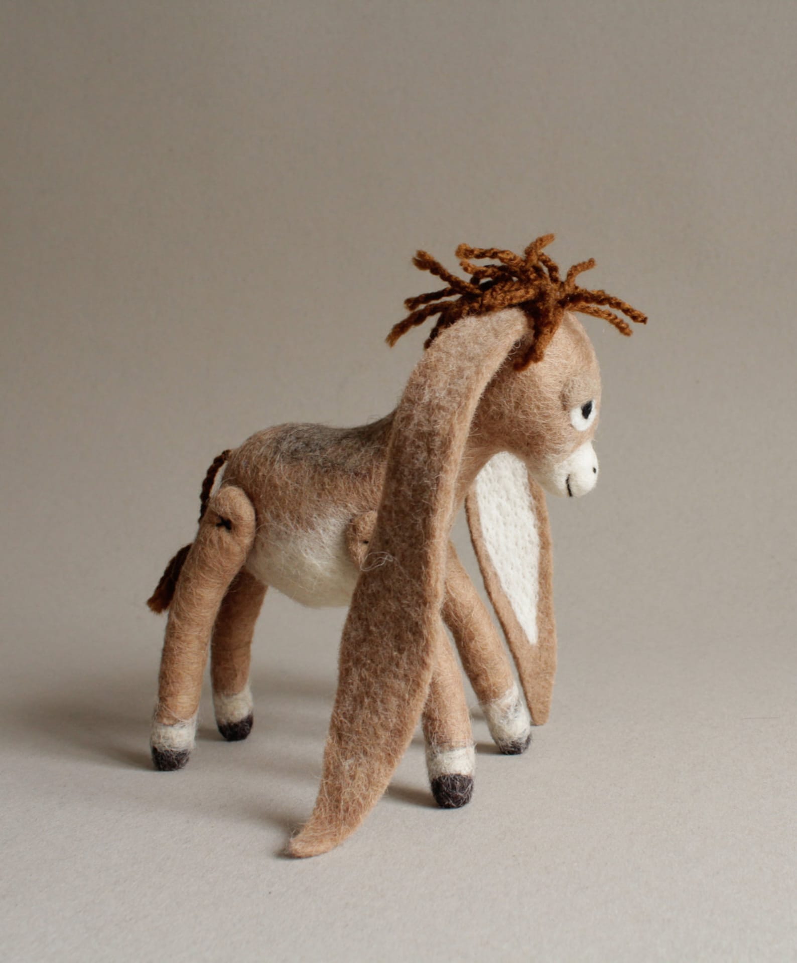 Nestor - the Long-eared Christmas Donkey. Art Toy. Standing Donkey ...