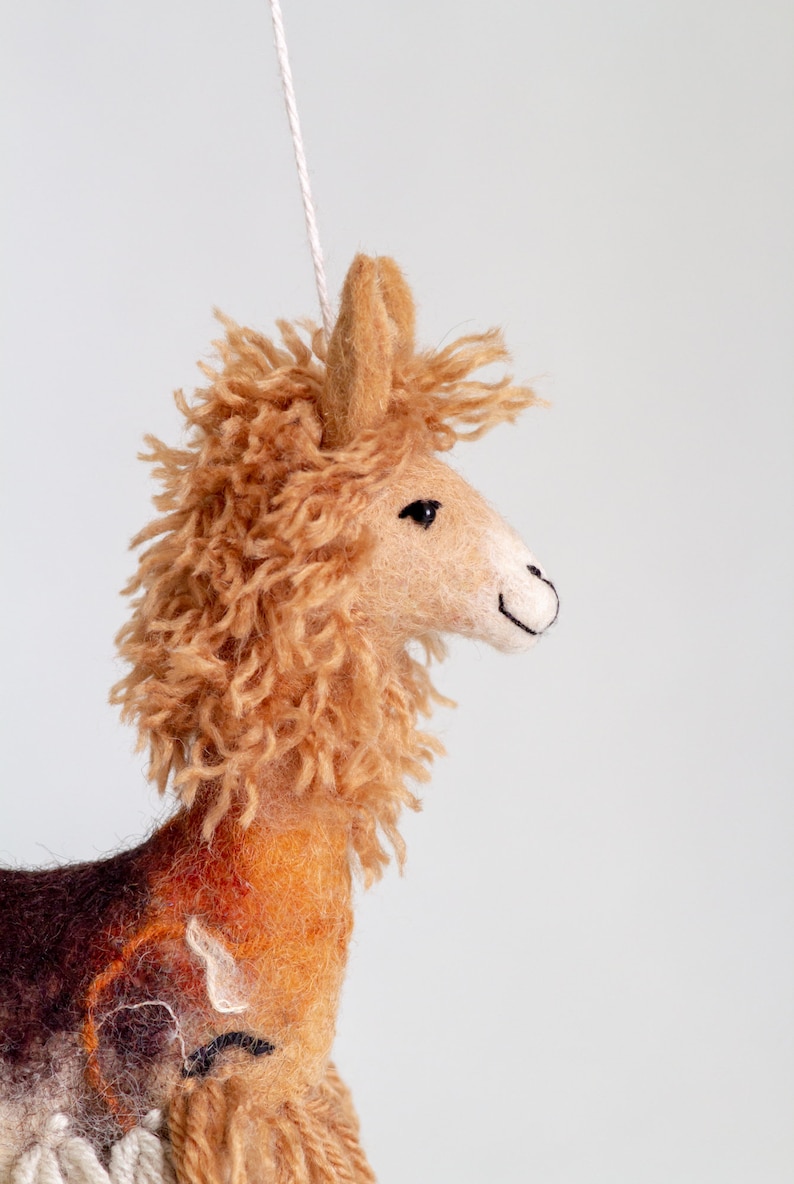 Felt Llama - Nellie, Art Marionette Felt Toy Puppet for Kids Handmade ...