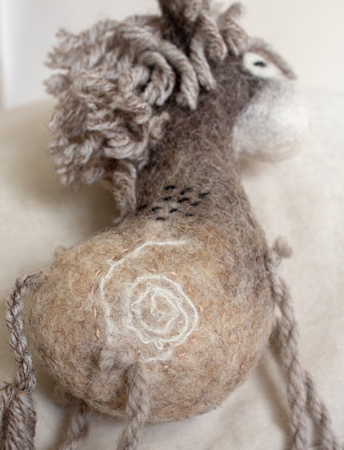 Danny Organic Toy Small Felt Donkey Felt Toy Undyed Wool - Etsy