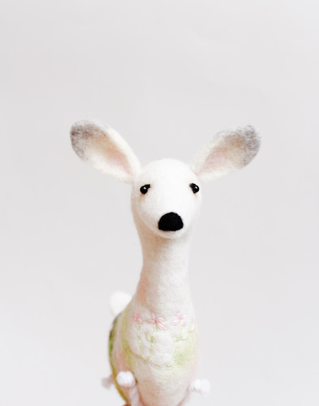 Felt Deer Mothers Day Gift, Alpine - White Doe, Forest Animals Organic ...