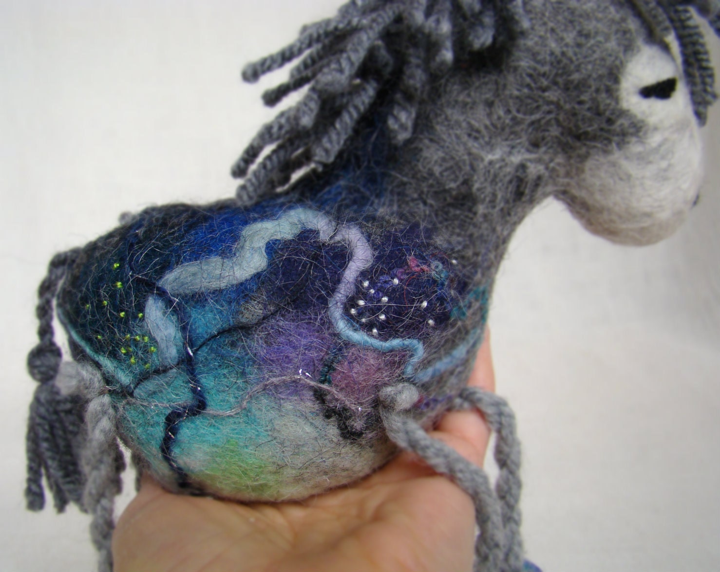 Felt Donkey - Henry. Felted Toy. Art Marionette Stuffed Toy Felt Animal ...