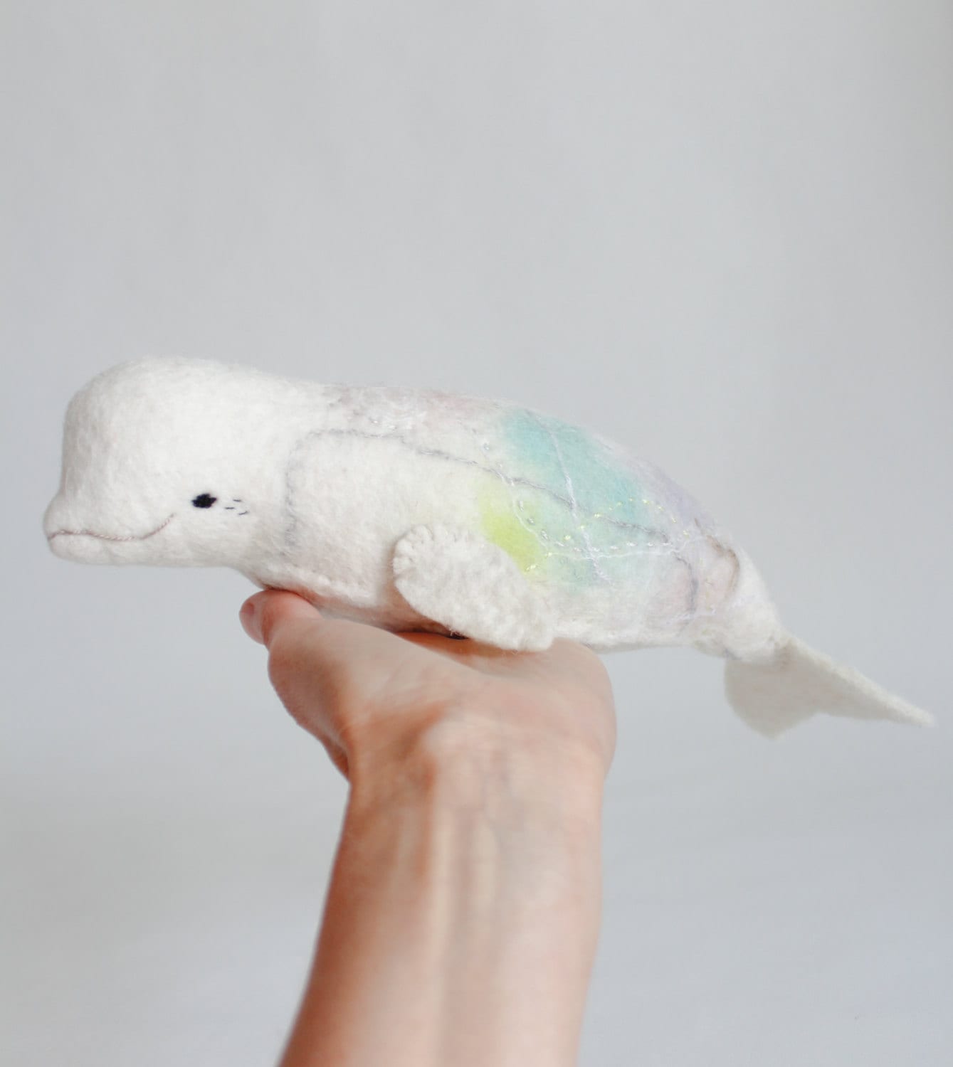 Lulu Beluga Whale Toy White Whale Art Felt Toy Stuffed - Etsy Canada
