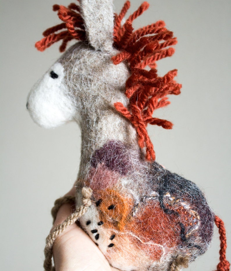 Peppino Felt Donkey. Art Toy. Marionette Puppet Felt Toys - Etsy