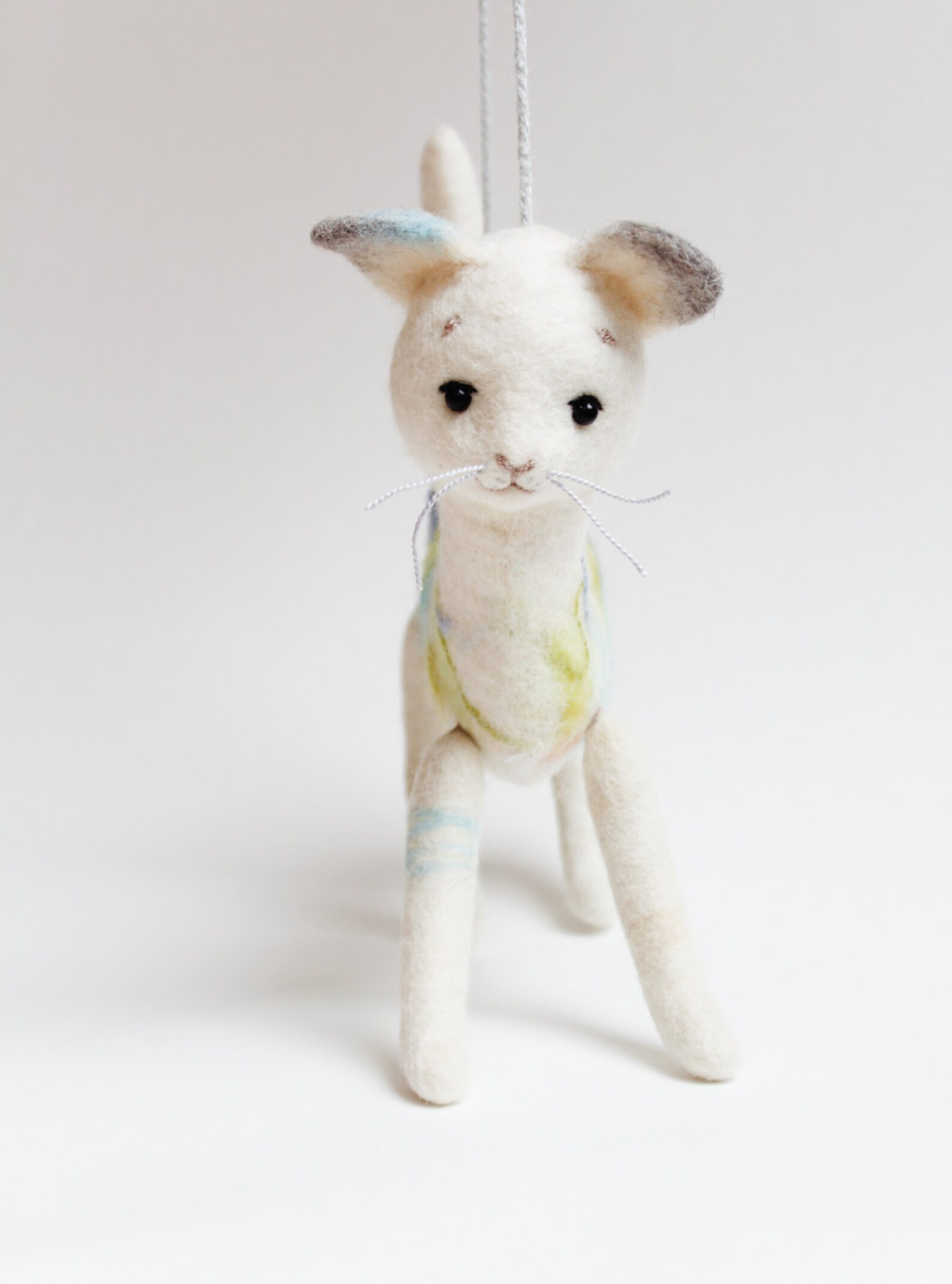 White Felt Cat Frost. Art Toy Gift for Kids Cat Plush Puppet | Etsy