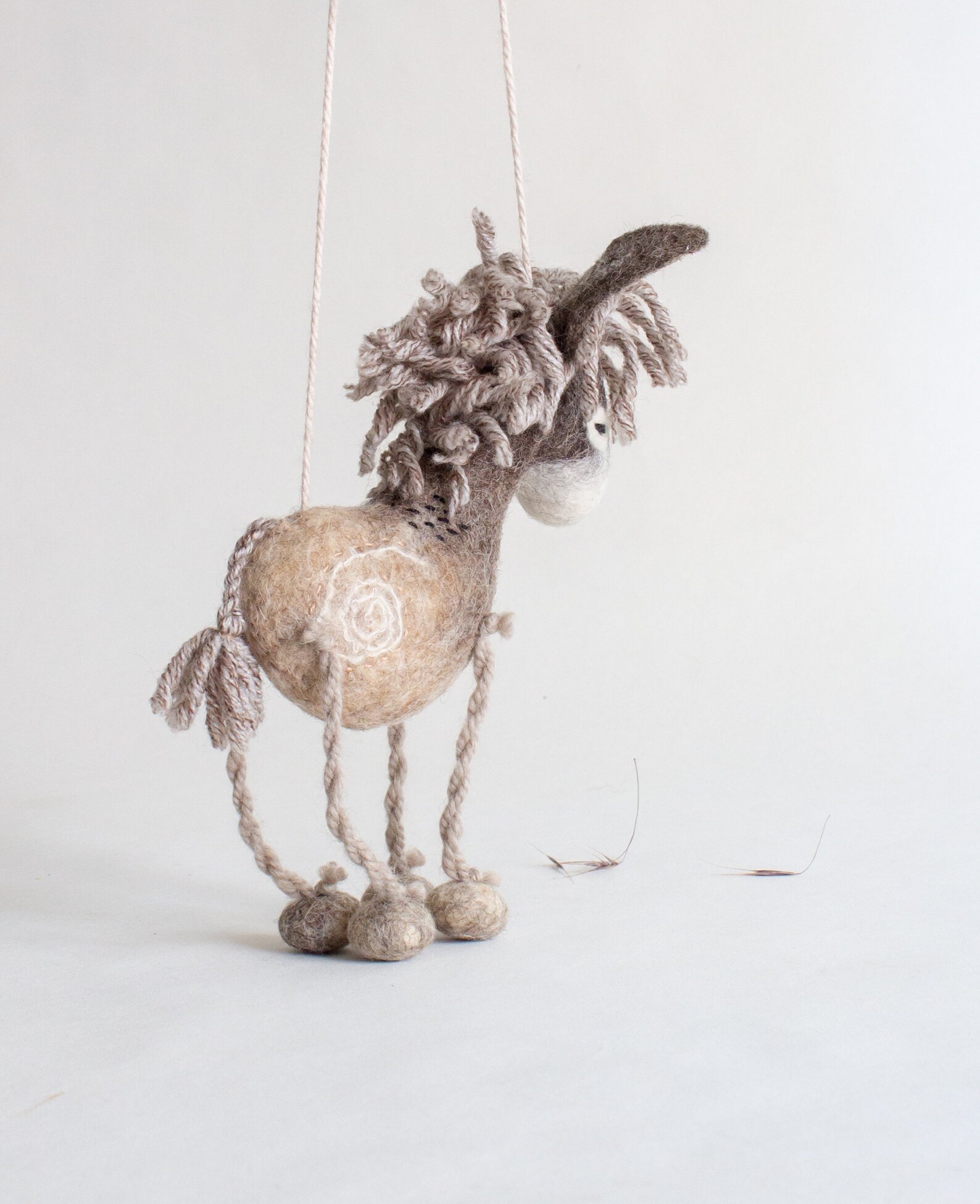 Danny Organic Toy Small Felt Donkey Felt Toy Undyed Wool - Etsy