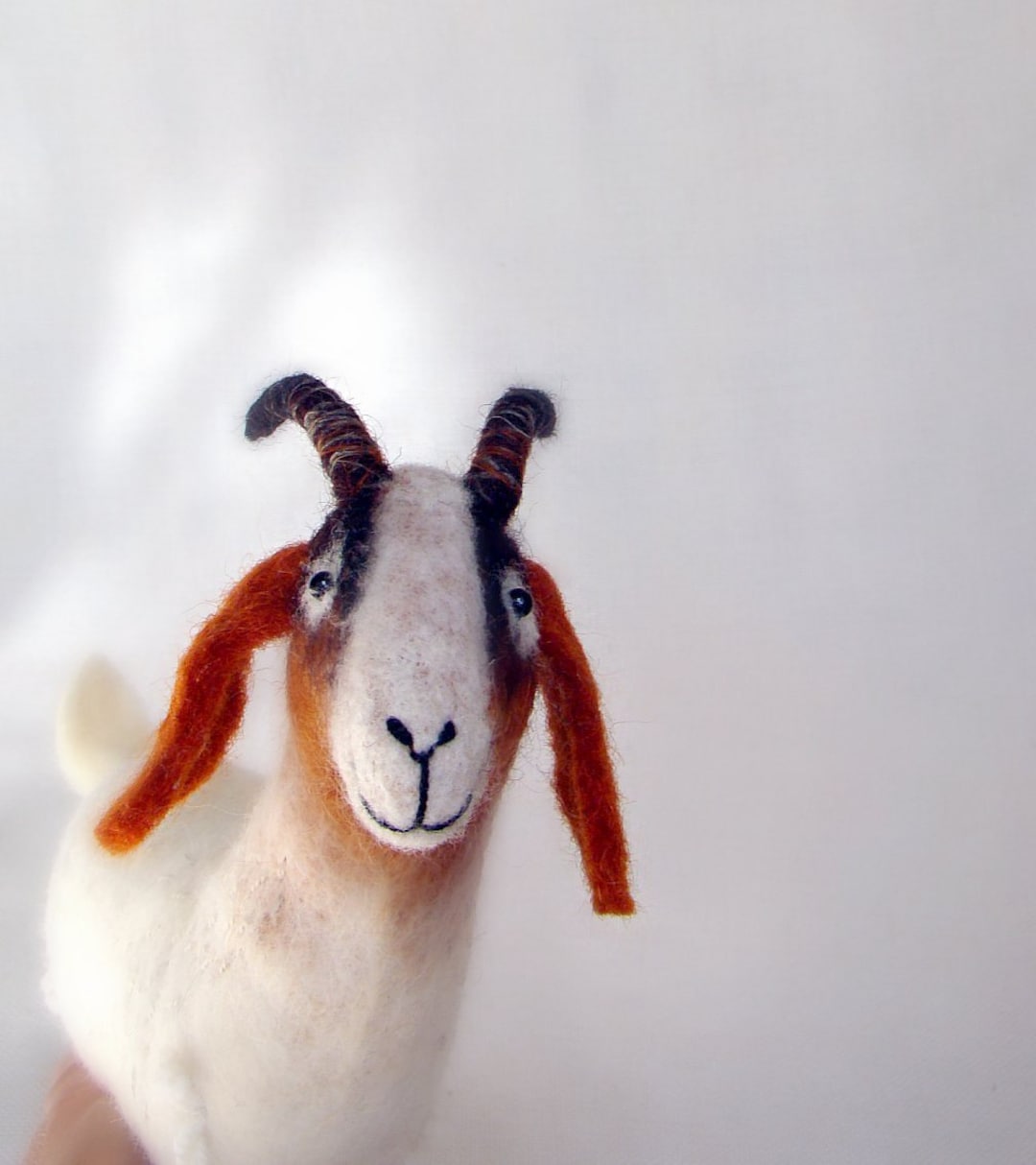 Felt Goat - Grethe. Boer Goat, Art Marionette, Puppet, Stuffed Animals ...