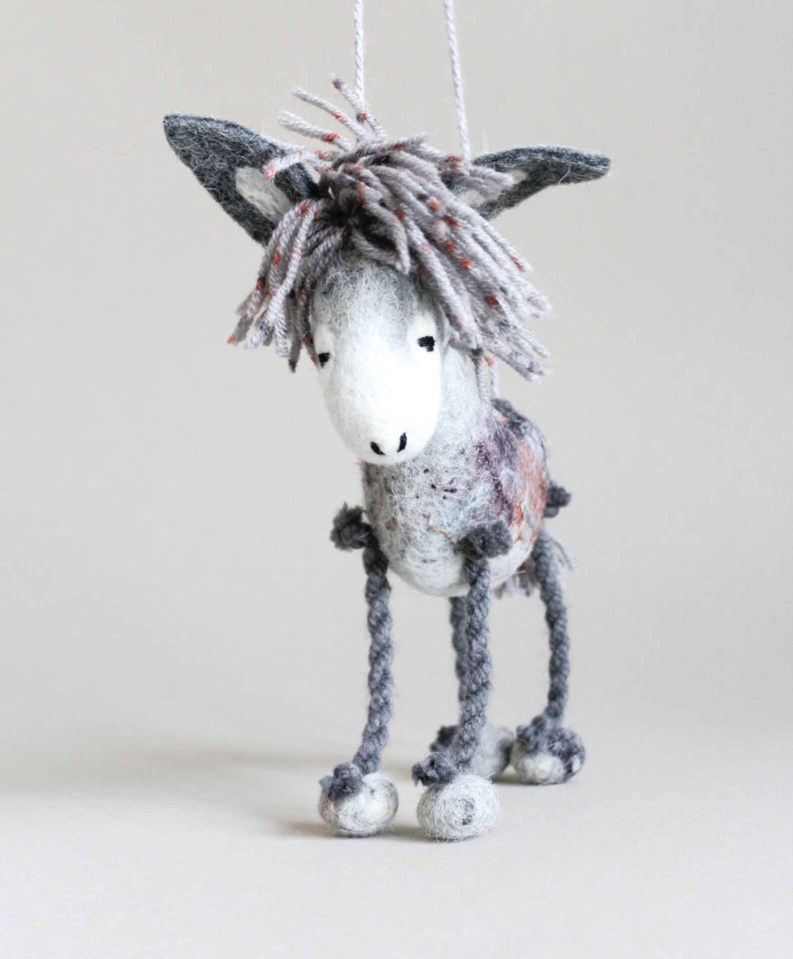 Frankie Felt Donkey. Nursery Decor Art Toy. Felted Toys - Etsy Canada