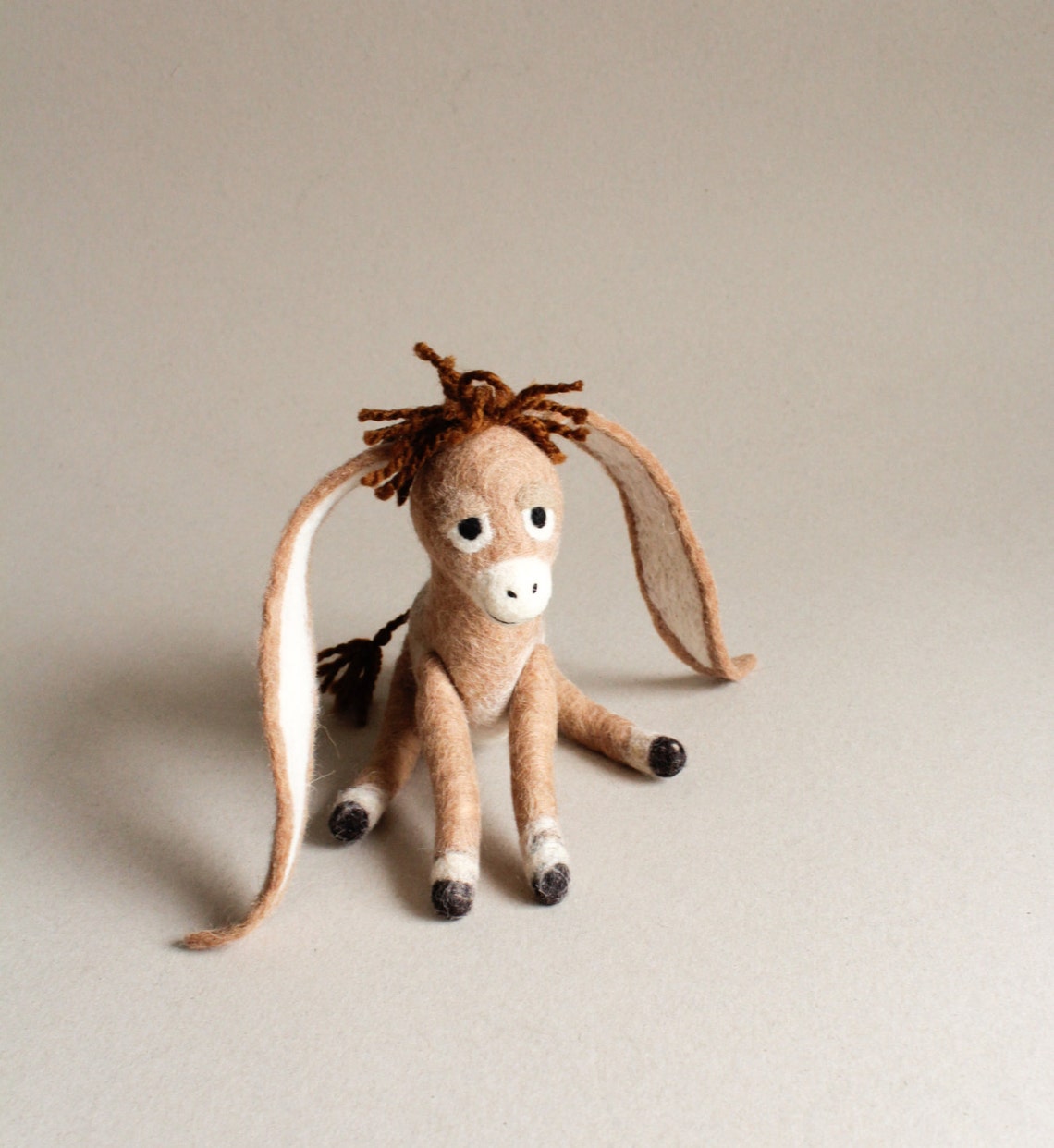 Nestor - the Long-eared Christmas Donkey. Christmas Gift, Felted Toy ...