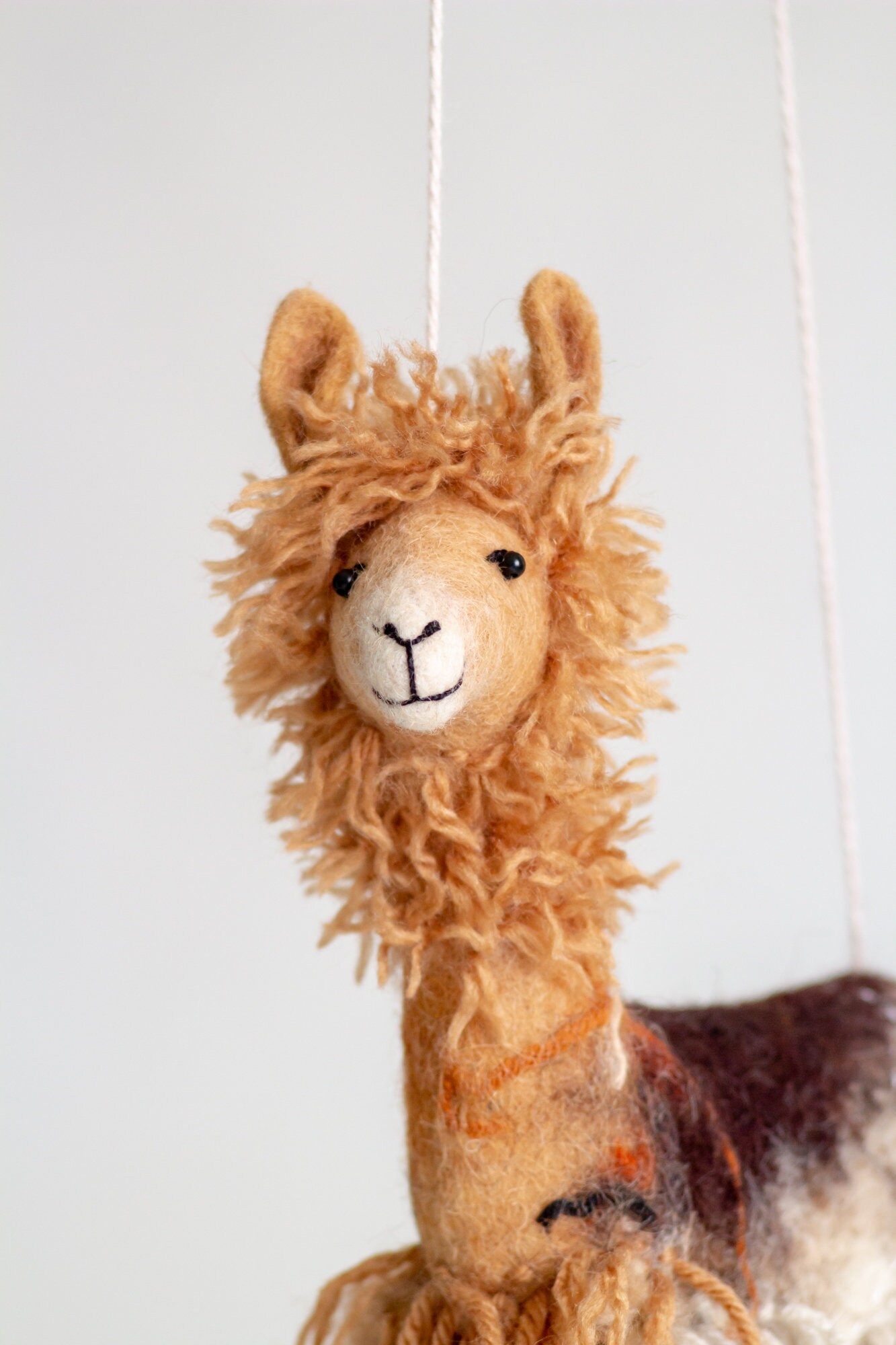 Felt Llama - Nellie, Art Marionette Felt Toy Puppet for Kids Handmade ...