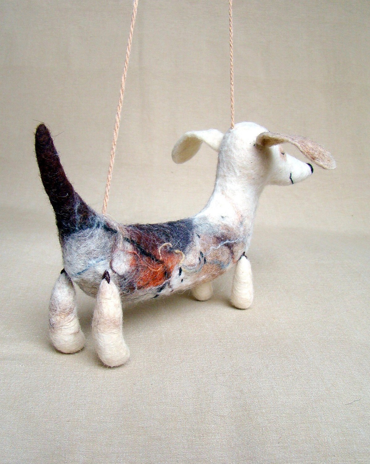 Natasha - Felt Dachshund, Art Toy, Felt Dog, Stuffed Toy, Felt Toy, Dog ...
