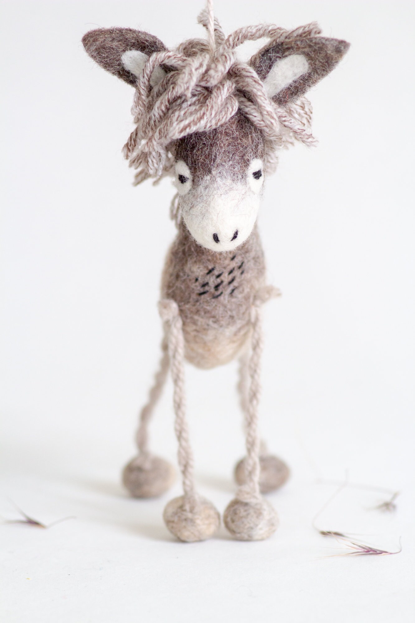 Danny Organic toy Small Felt Donkey Felt Toy Undyed Wool | Etsy