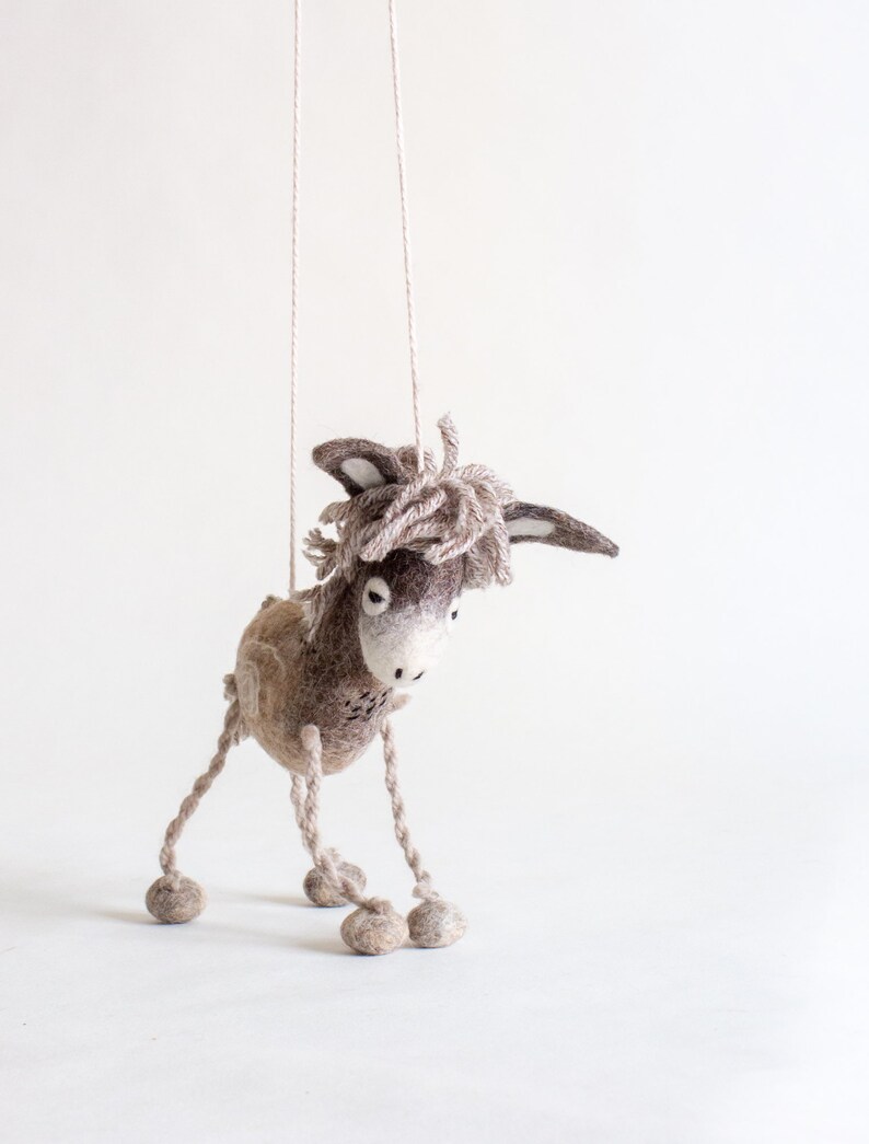 Danny Organic Toy Small Felt Donkey Felt Toy Undyed Wool - Etsy