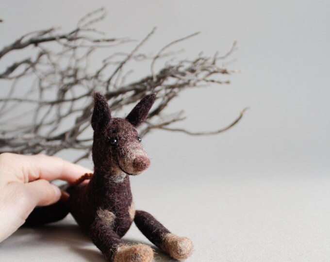 Bo - Felt Dog - Ornament. . Art Toy. Felt Animal. Felt Toy. Felted Dog ...
