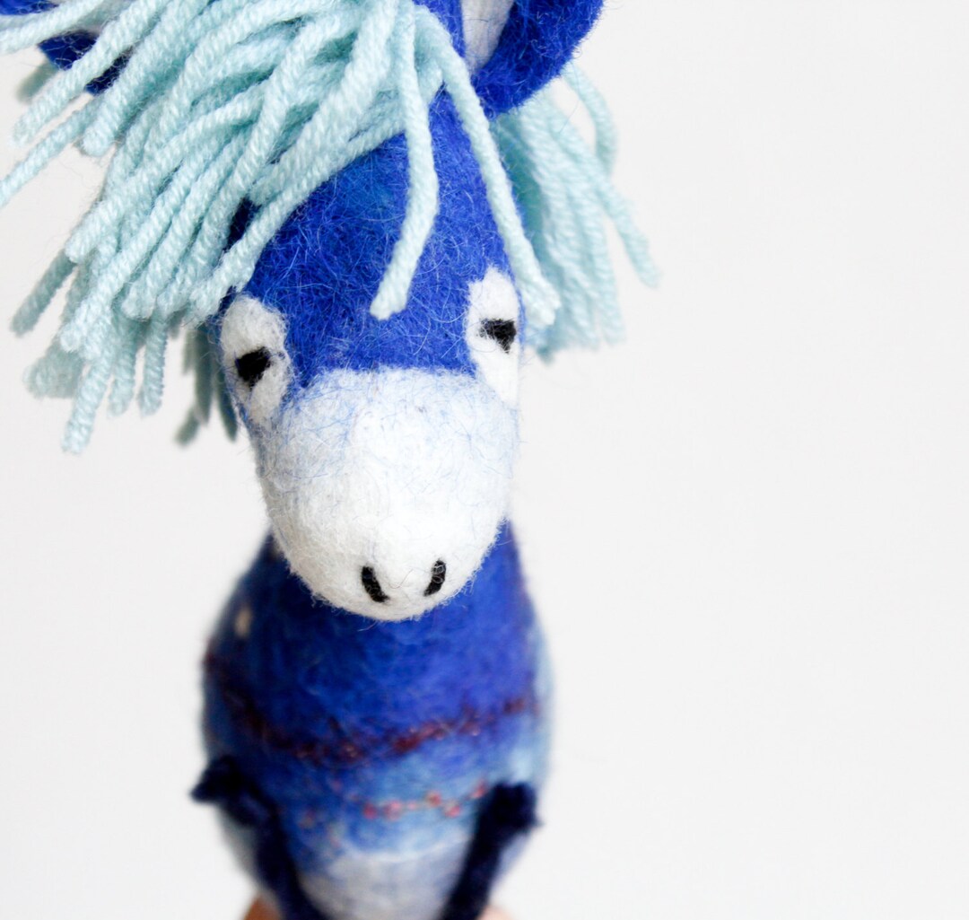Felted Donkey. Felt Toy - Nicolas. Marionette Puppetart Needle Felted ...