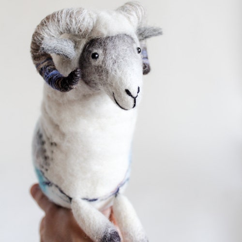Felt Ram Richard. Felted Sheep Art Marionette Handmade - Etsy