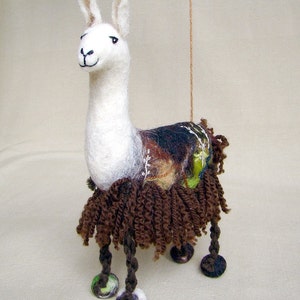 Laura - Felt Llama, Art Marionette Puppet Handmade Toy Stuffed Toy ...