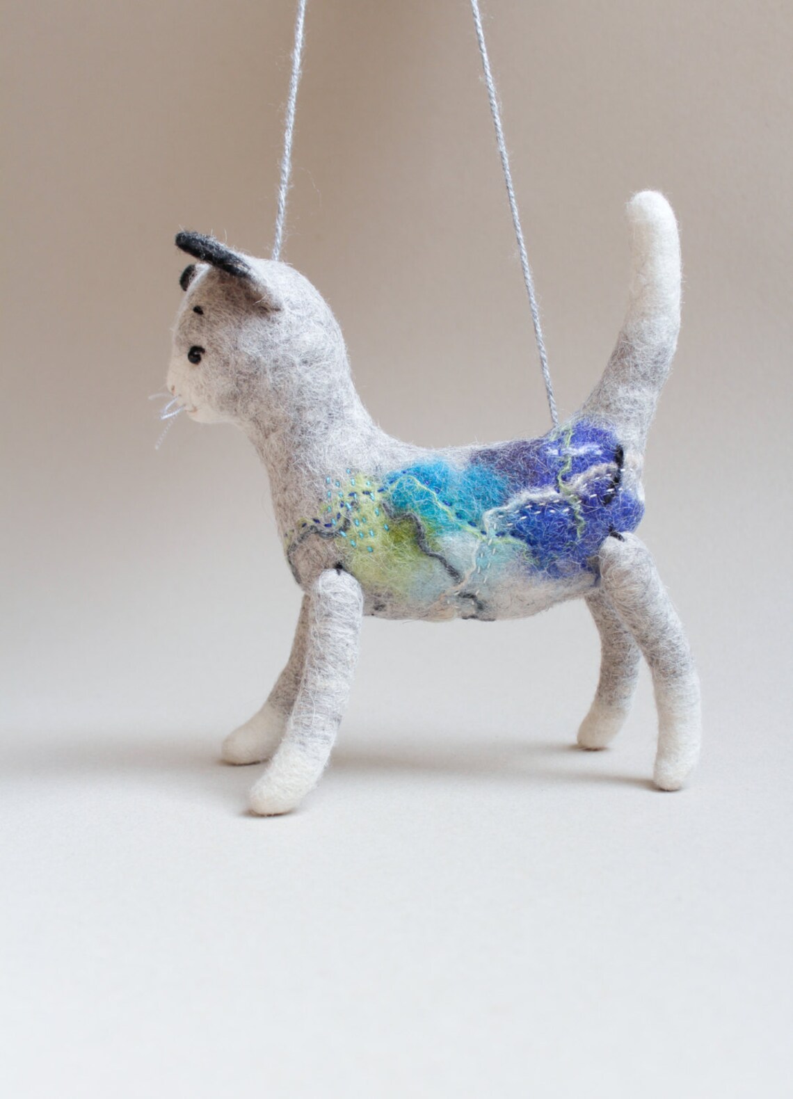 Marcell - Felt Cat. Art Puppet, Felted Toy, Stuffed Toy, Felt Animal ...