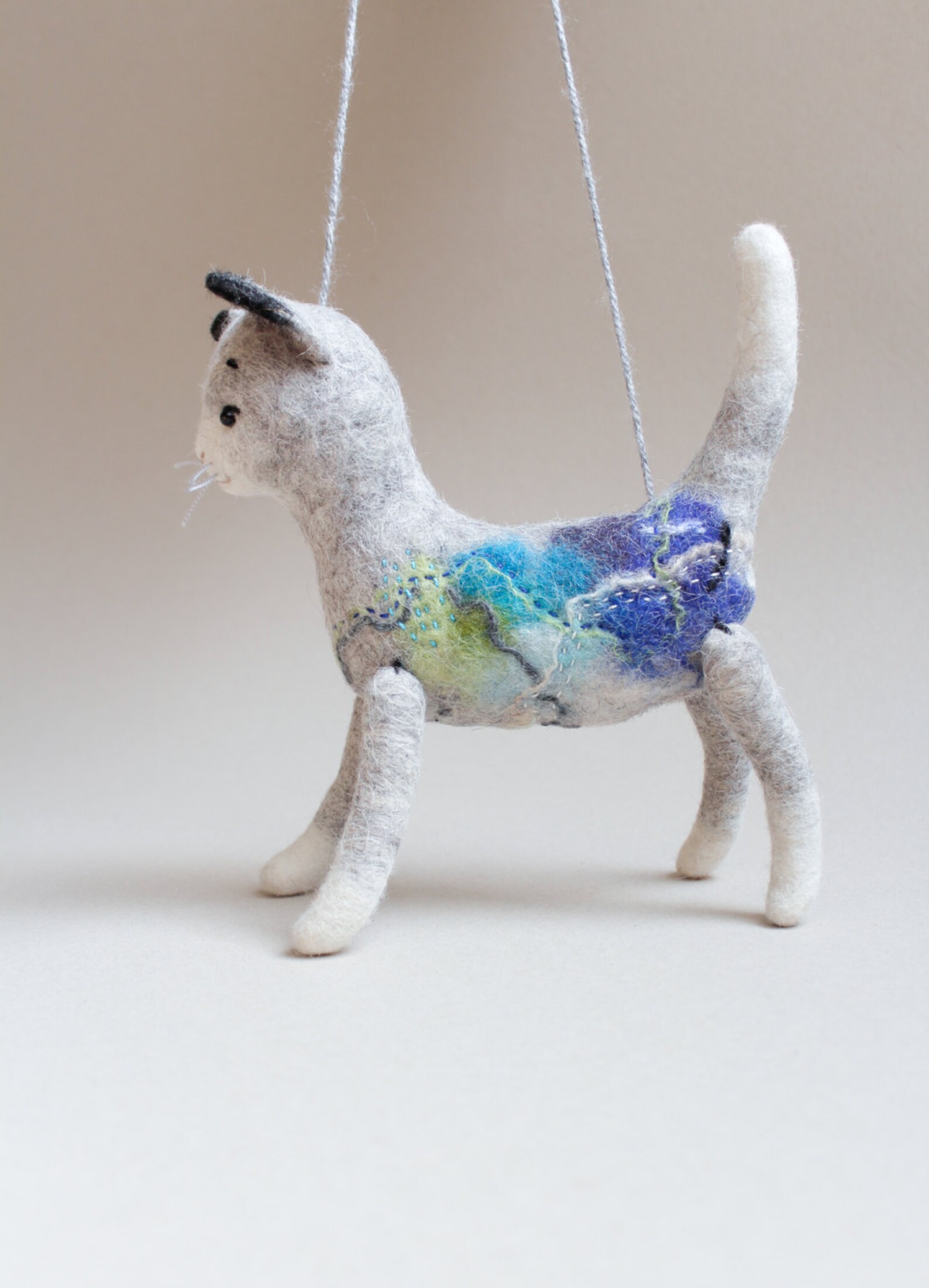 Marcell Felt Cat. Art Puppet Felted Toy Stuffed Toy Felt - Etsy