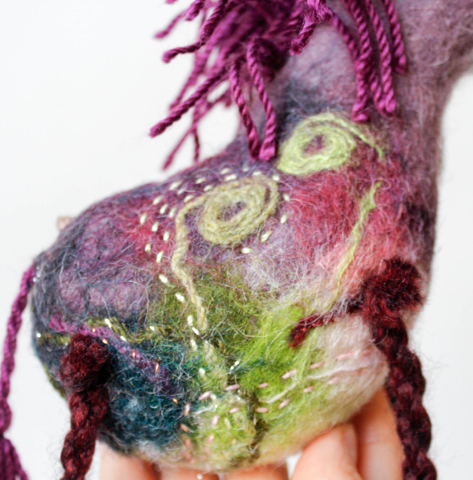 Felt Donkey Bertha. Art Toy. Felted Toy Felt Animals Mothers | Etsy