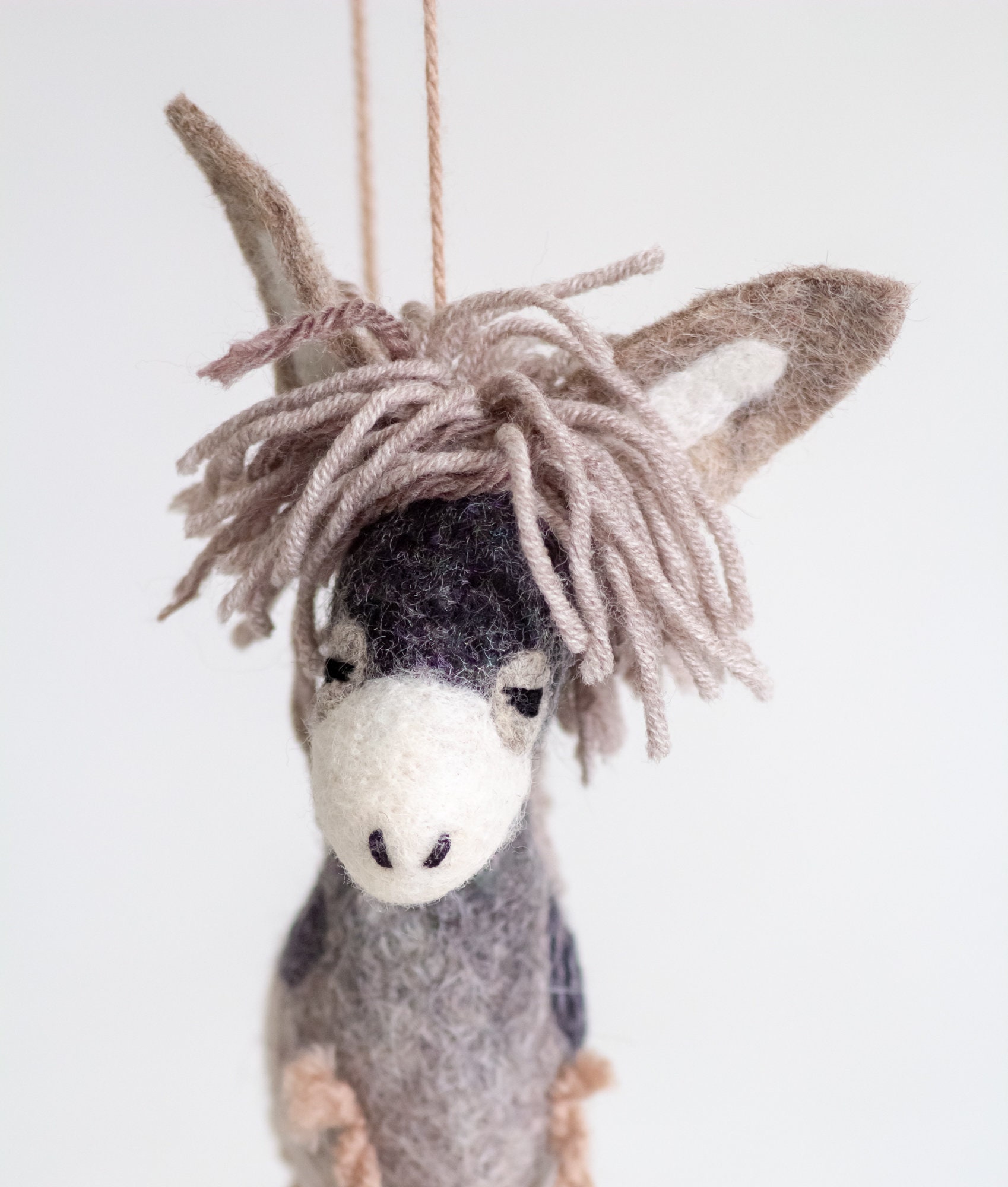 Theo Felt Donkey Felt Toy Stuffed Donkey Toy Handmade Felt | Etsy