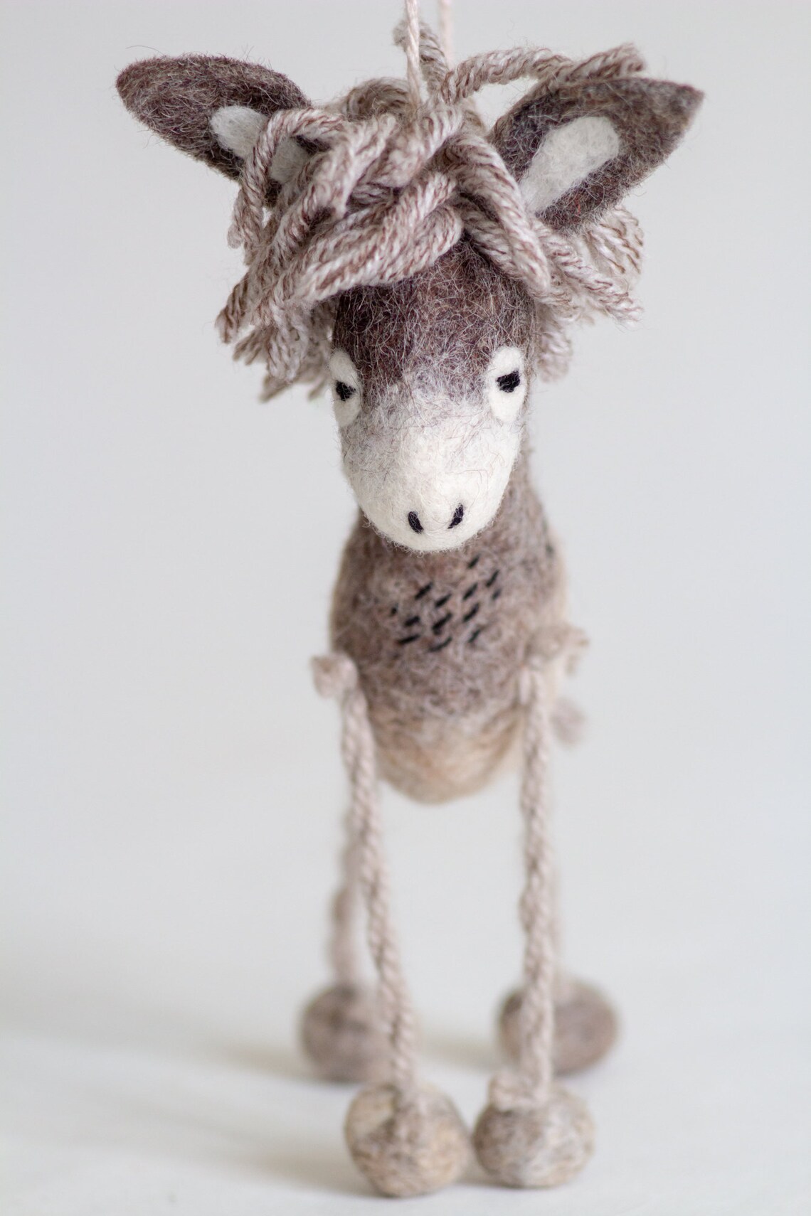 Danny Organic Toy Small Felt Donkey Felt Toy Undyed Wool - Etsy
