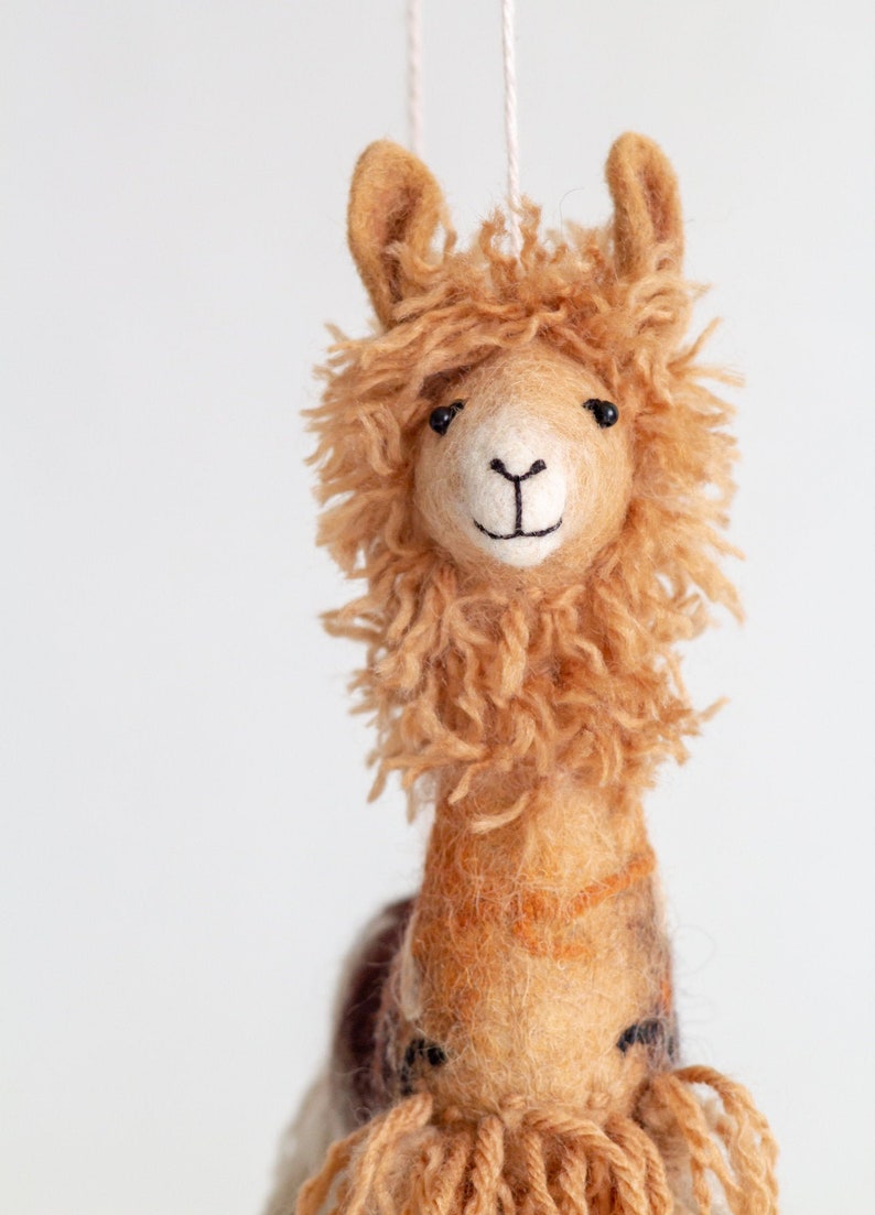 Felt Llama - Nellie, Art Marionette Felt Toy Puppet for Kids Handmade ...