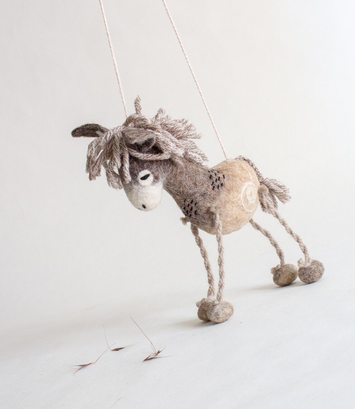 Danny Organic Toy Small Felt Donkey Felt Toy Undyed Wool - Etsy