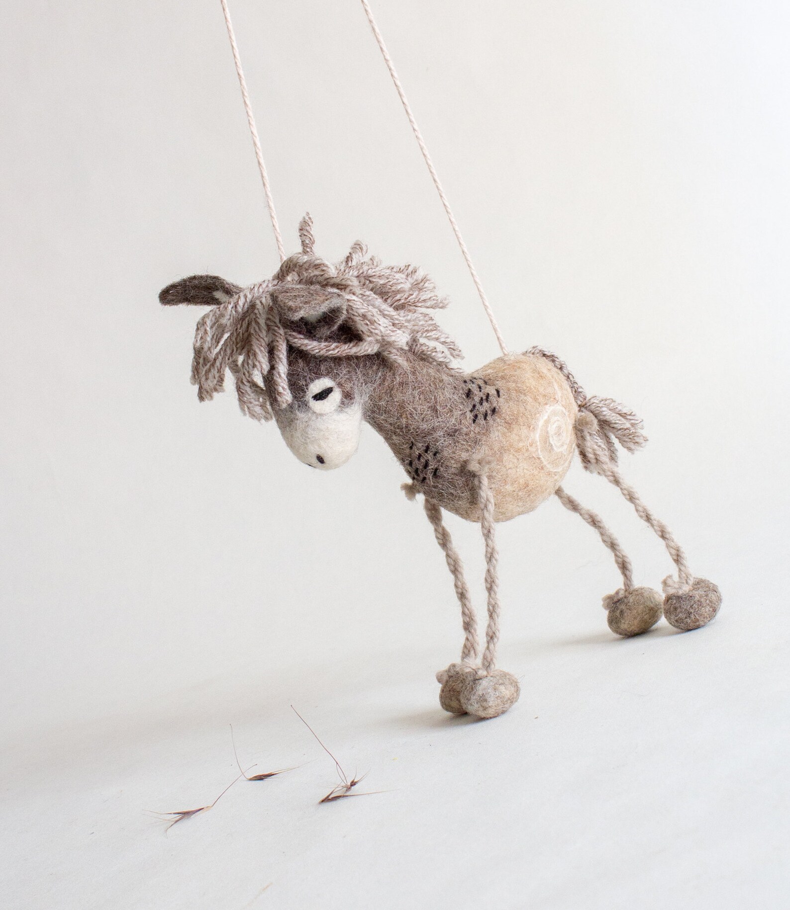 Danny Organic Toy Small Felt Donkey Felt Toy Undyed Wool - Etsy