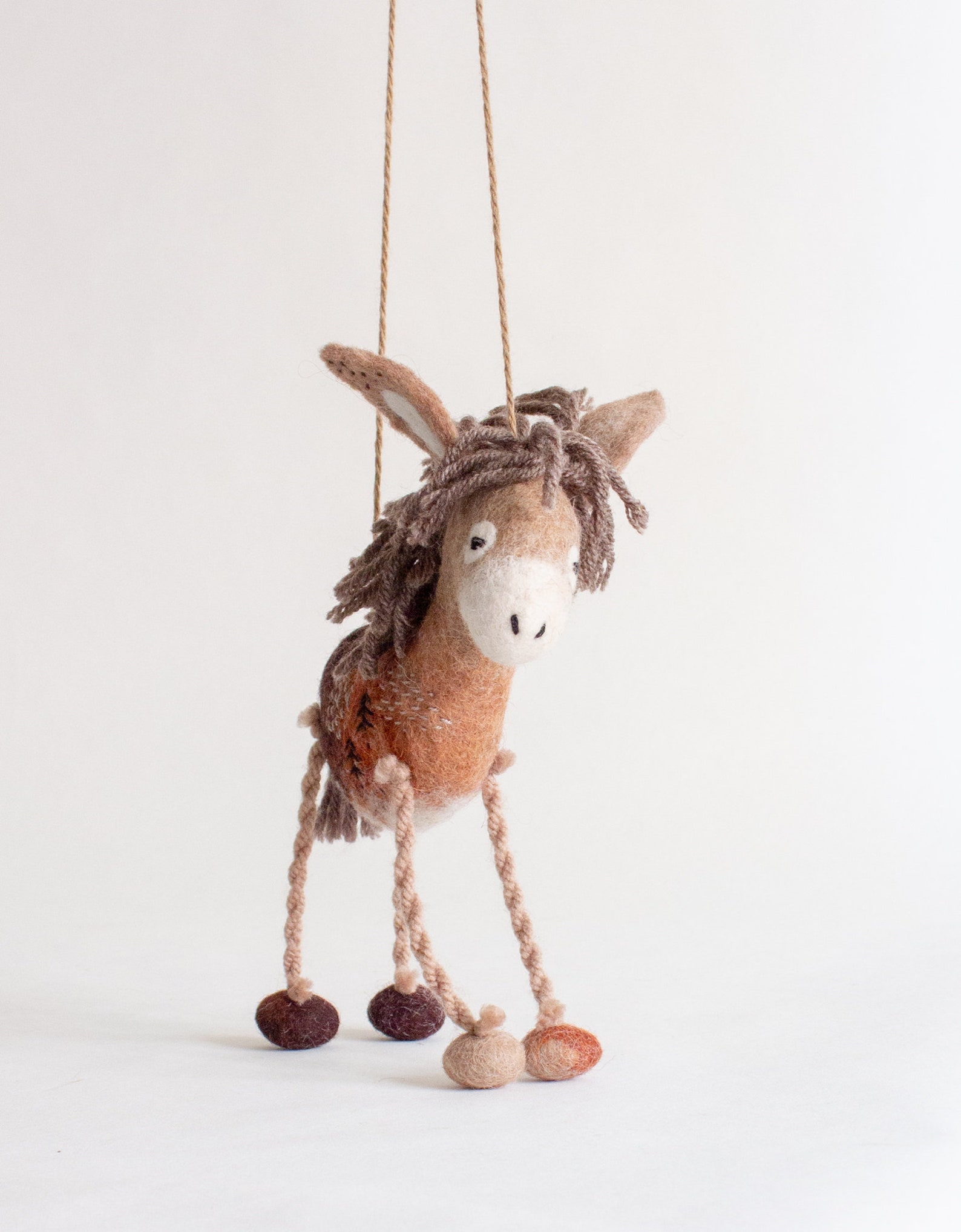 Felt Donkey Runner Felt Toy Handmade Felt Animals Puppet - Etsy