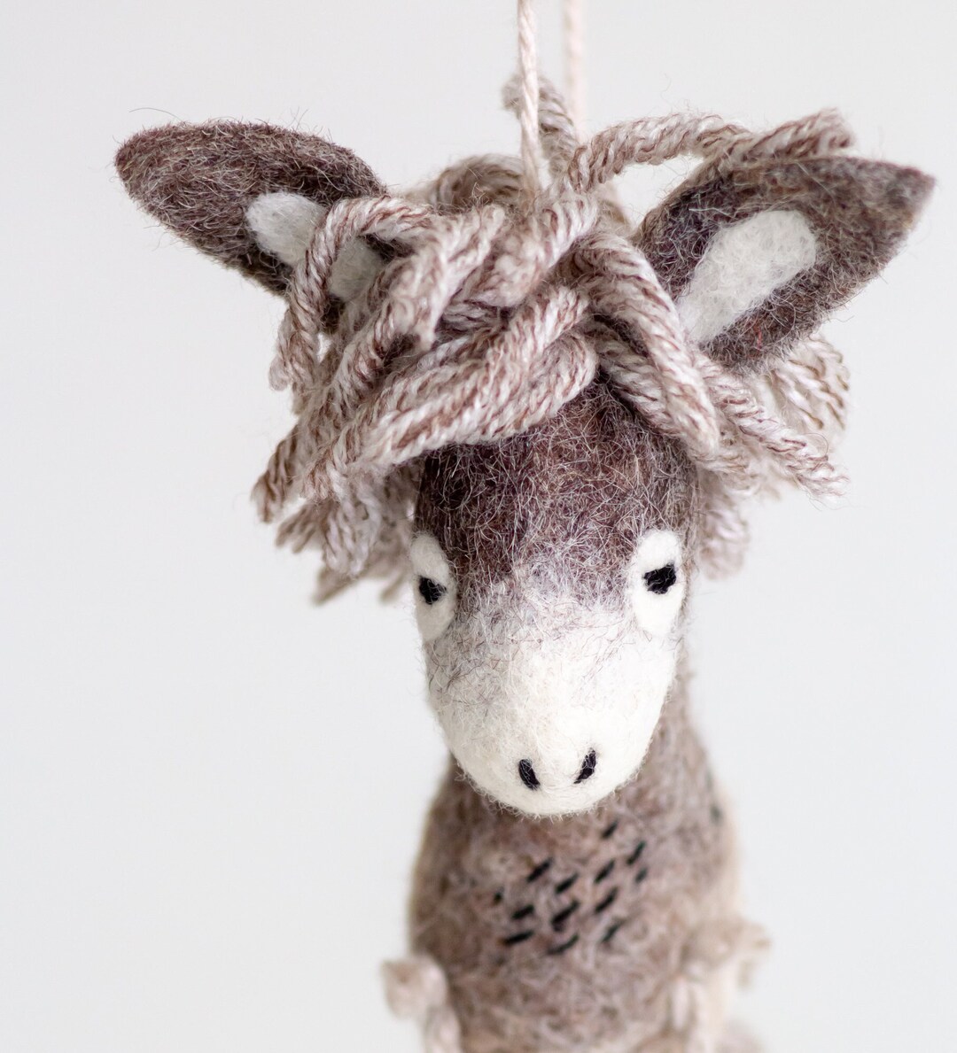 Danny - Organic Toy, Small Felt Donkey, Felt Toy, Undyed Wool ...