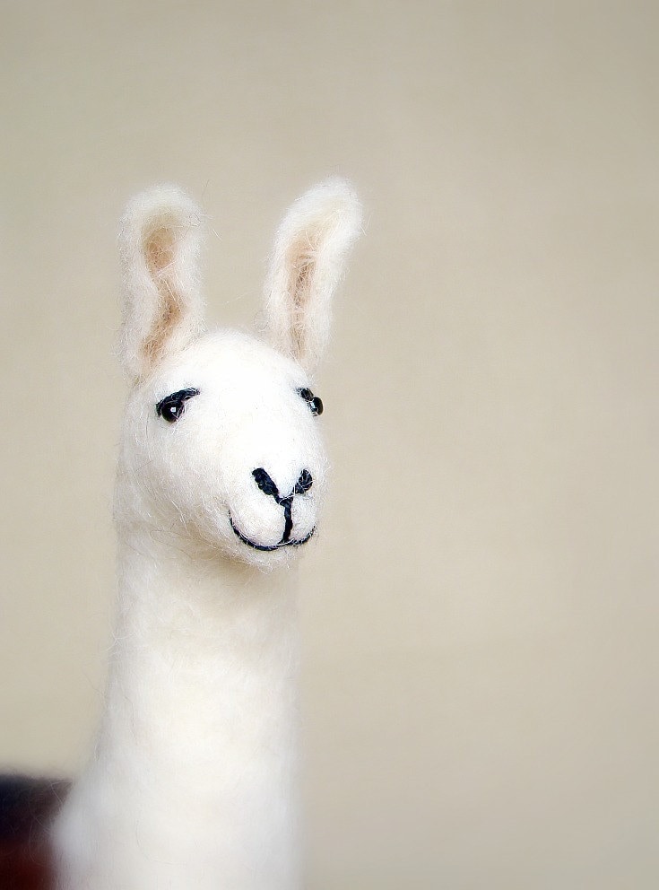Laura - Felt Llama, Art Marionette Puppet Handmade Toy Stuffed Toy ...