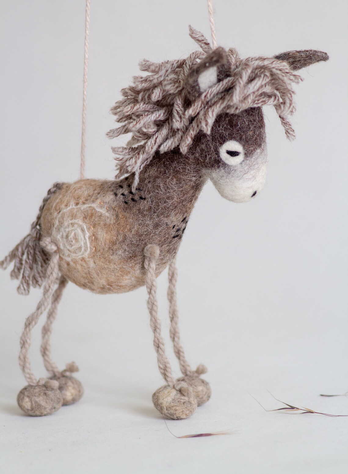 Danny Organic Toy Small Felt Donkey Felt Toy Undyed Wool - Etsy