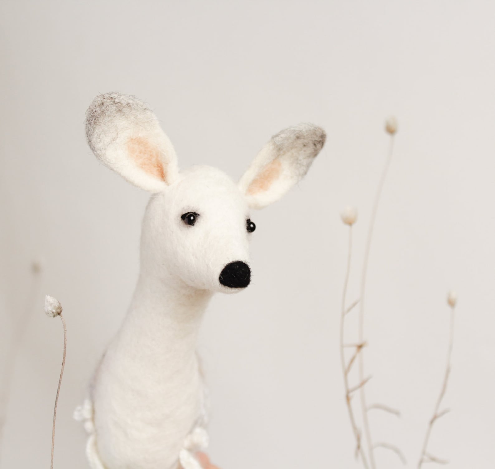 Organic Toy Ingberta White Doe Art Puppet Marionette | Etsy