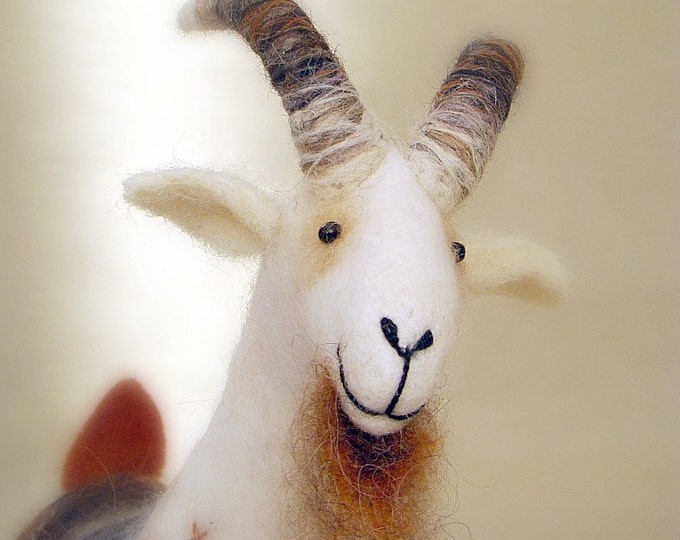 Gerhard Felt Goat. Felted Animal Art Marionette Puppet - Etsy