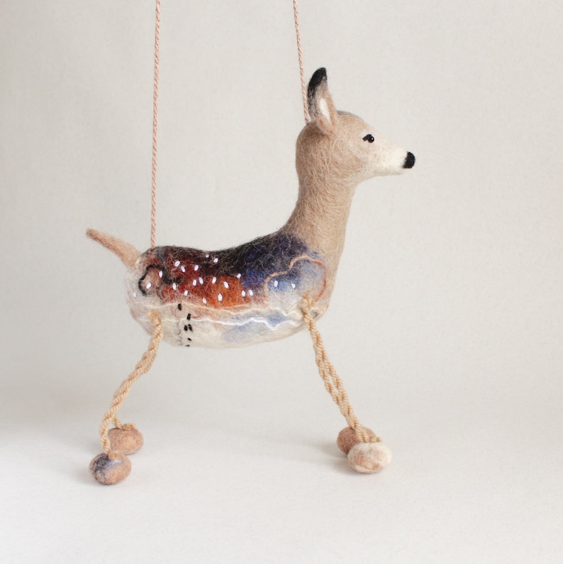 Hanna White Tailed Deer Christmas Deer Doe Art Puppet - Etsy