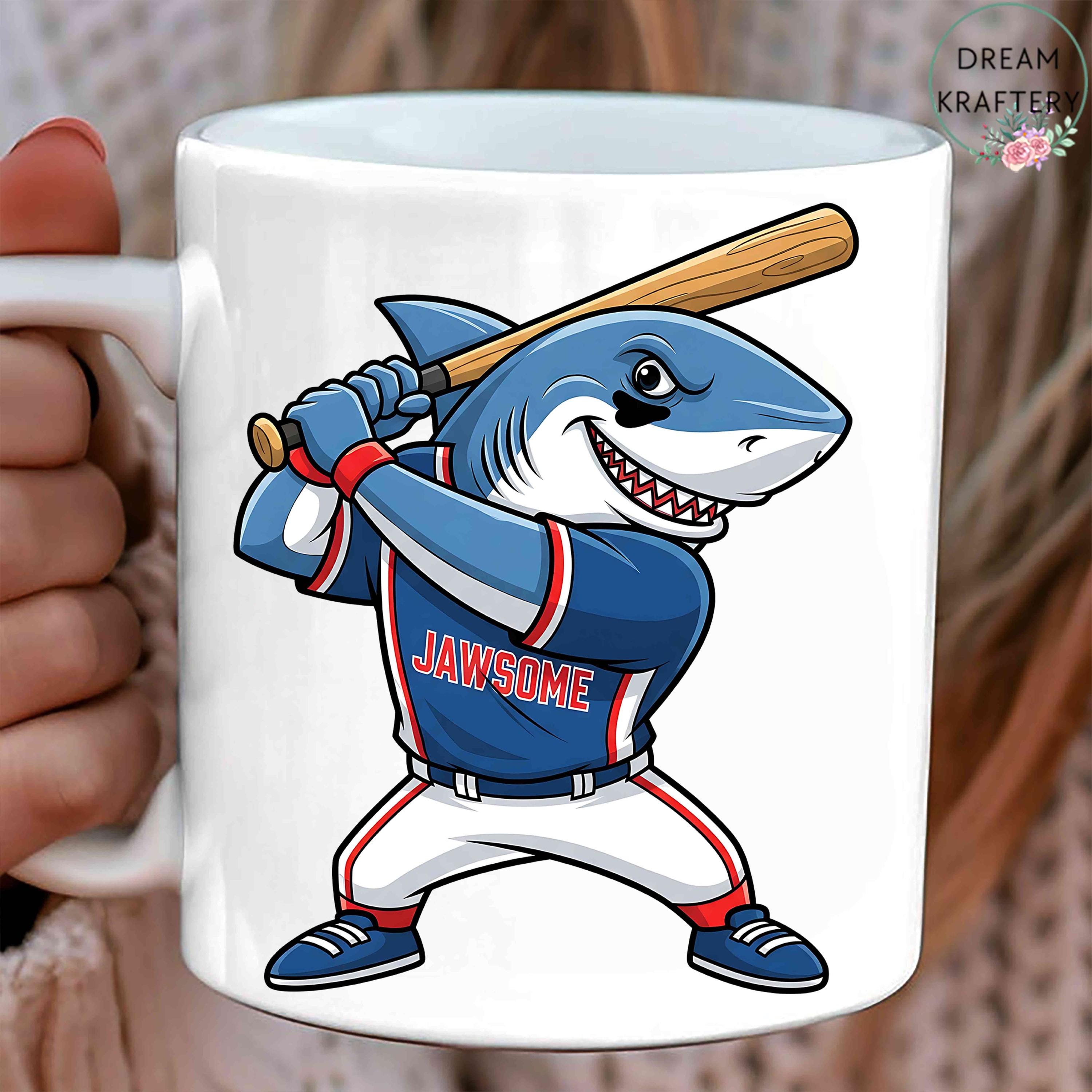 Shark Baseball PNG | Funny Shark Sports Design, Baseball PNG, Ocean ...