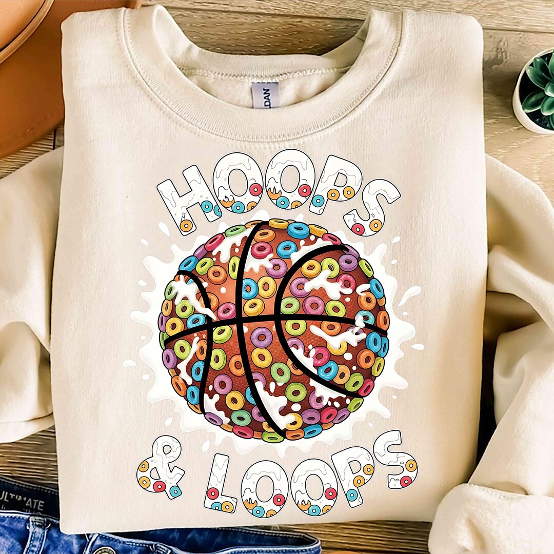 Basketball Cereal PNG | Funny Sports Design With Fruit Loops, Colorful ...