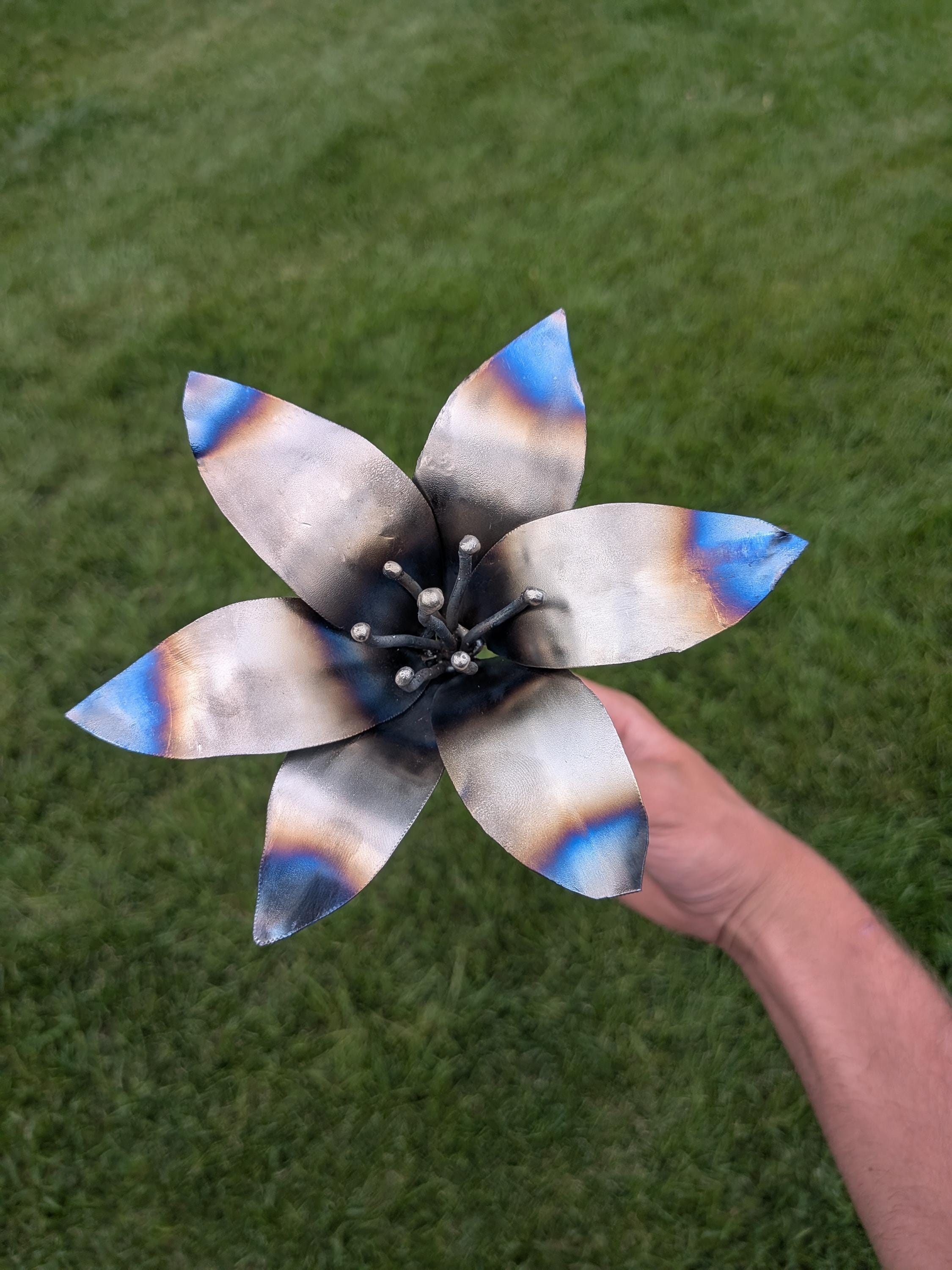 Welded Metal Lily: Forever Flower Art - Etsy