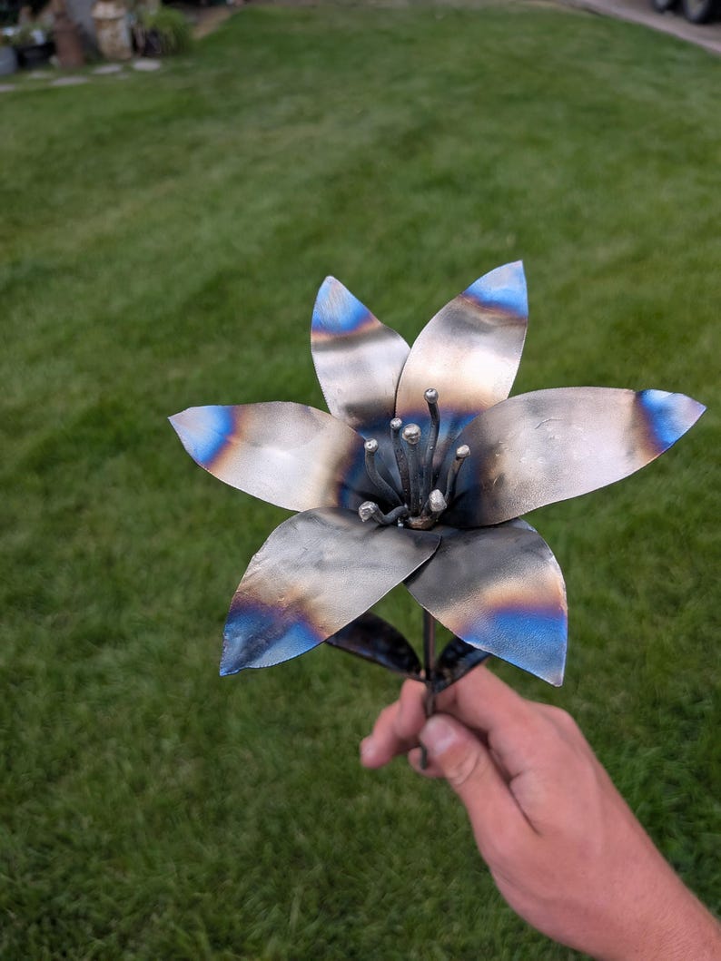 Welded Metal Lily: Forever Flower Art - Etsy